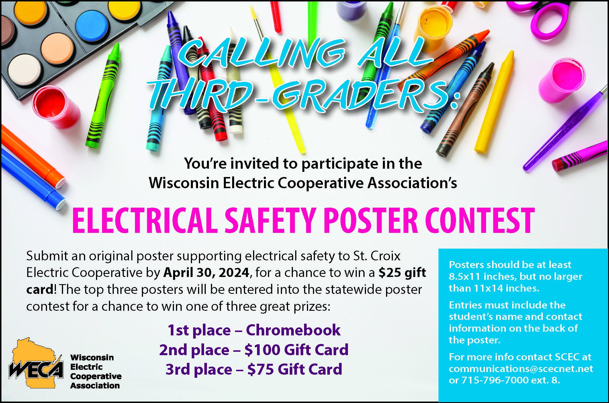 Calling All Third-Graders: Poster Contest! | St. Croix Electric Cooperative